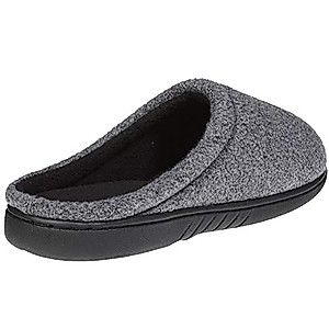 Skysole Kids Boys Fleece Clog Slippers with Rugged Outsoles Grey/Black Size 6