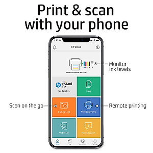 HP DeskJet 3755 Compact All-in-One Wireless Printer, HP Instant Ink, Works with Alexa - Stone Accent (J9V91A)