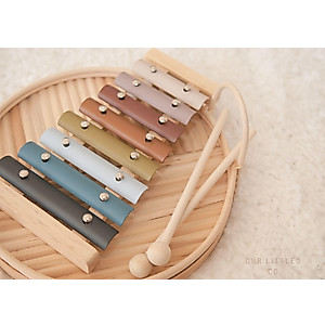 Our Littles Co Neutral Xylophone Instrument | Montessori Musical Toy for Toddlers & Kids Song Book | Educational Developmental Sensory Toys Non-Toxic Safe Gift Organic | Designed in USA