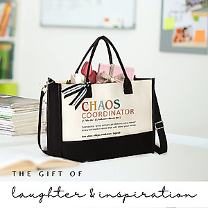 Thank You Gifts for Women, Teacher, Coworker, Boss - Boss Lady Gifts for Women, Coworker Gifts - Administrative Professional Day Gifts - Employee Appreciation Gifts, Chaos Coordinator Gifts - Tote Bag