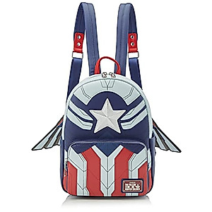 Loungefly Marvel Falcon Captain America Cosplay Womens Double Strap Shoulder Bag Purse
