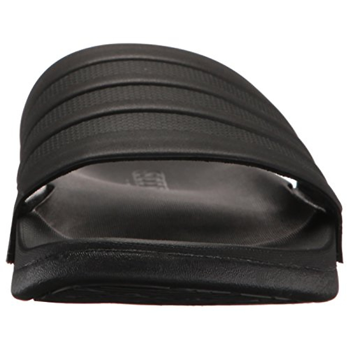 adidas Women's Adilette Comfort Slides Sandal, Black/Black/Black, 5