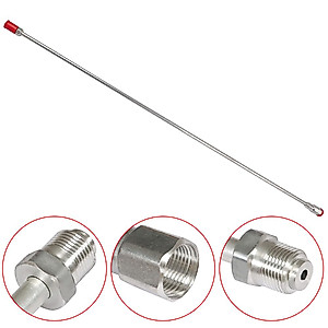 59Inch Airless Paint Sprayer Tip Extension Pole, Spray Gun Tip Extension Rod with Red Guard