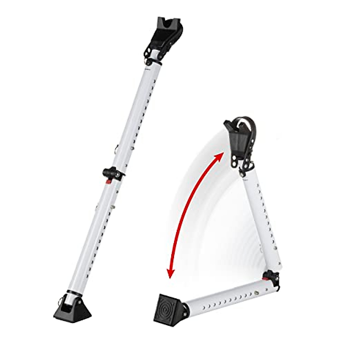 Master Lock Compact Door Stopper Folding Security Bar, Adjustable for Hinged and Sliding Doors, White