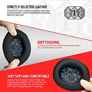 Krone Kalpasmos Professional Arctis 7 Ear Cushion - Blue Breathable Fabric Replacement Earpads for SteelSeries Arctis 1/Pro/3/5/7/7+/7p/7X/9, Prime All Models Wireless Headset