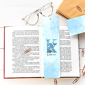 GOLEEX Personalized Initial Bookmark Dolphin Magnetic Bookmarks Customized Name Letter Page Markers Cute Reading Gifts for Book Lovers Students Women Teens Adults at Christmas