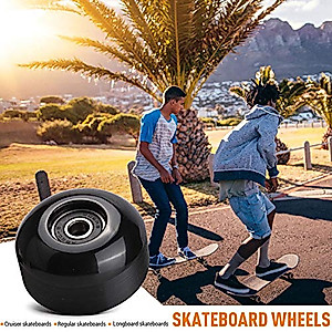 TOBWOLF 4 Pack 52mm x 32mm 95A Skateboard Wheels, Street Skateboard Wheels with ABEC-9 Bearings, Longboard Wheel Drift Wheel for Street, Park