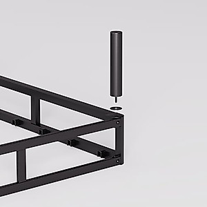 VTWAZAST 5 Inch Full Size Box Spring with 9 Inch Metal Leg Support, Easy Clean Fabric Bed Cover Included, Metal Heavy Duty Mattress Foundation, Noise Free, Easy Assembly