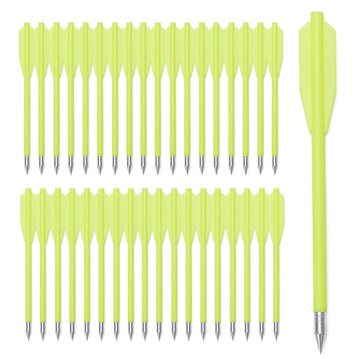 60PCS 6.3 Inch 50-80LB Mini Archery Crossbow Bolts Set with Sharp Metal Tip, Reusable Durable Arrow Dart for Shooting Target Practice, Small Hunting Game, Outdoor Fishing