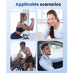 Bone Conduction Headphones, Wireless Open-Ear Headphones, Bluetooth 5.3 with Mic - MP3 Play Built-in 32GB Memory, IPX8 Waterproof Sports Headphones for Gym Workout Swimming Running Cycling.