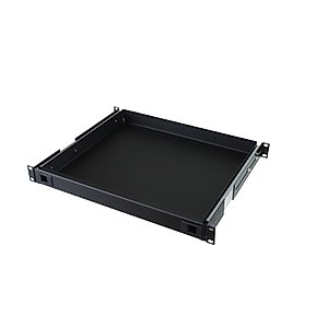 Penn Elcom R1291K/2L Sliding Rack Drawer (1U) with 2 Slam Locks (for Audio Racks, Home Theatres, IT), 15 Inch Depth
