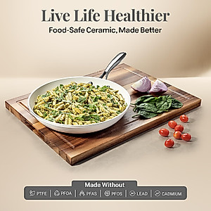 GOTHAM STEEL 10 Inch Non Stick Frying Pans, Ceramic Frying Pans Nonstick, Non Toxic Ceramic pan for Cooking, Oven Safe Skillet Nonstick Frying Pan, Nonstick Pan, Non Stick Pan, Dishwasher Safe