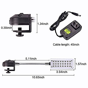 Goehiaul Aquarium Light Clip on Fish Tank Lighting Small Fish Light for Rimless Fish Tanks, White and Blue LEDs