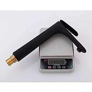 DREAMCAR Kitchen Taps Kitchen Tap Kitchen Tap Bathroom Faucet Black Solid Brass Bathroom Solid Basin Mixer Tap Hot & Cold Bath Single Handle Sink Waterfall Taps,Sink Faucet, cy-0110