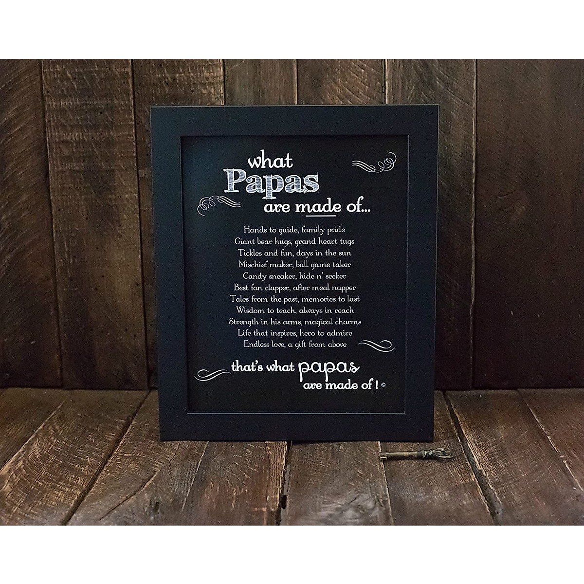 Papa Chalkboard Frame - Gift for Papa for Father's Day, Birthday, Birth of Grandchild - Made in USA