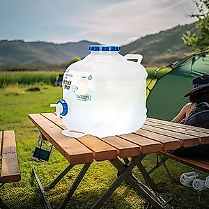 Collapsible Water Container,Portable Water Storage Containers,Collapsible Water Jug 5.3Gal,Camping Water Container with Spigot,Double Handle Foldable Emergency Water Storage for Camping,Hiking(1 Pack)