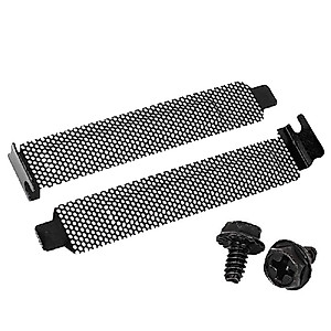 20 Pieces PCI Slot Cover Hard Steel Dust Filter Blanking Plate, Vented Slot Covers for Computer Cases with Screws