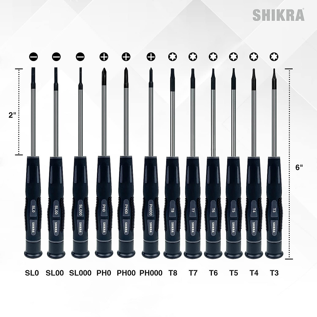 13 Piece Precision Screwdriver Set with Case, Torx, Phillips and Slotted Screwdriver, Magnetic Screwdriver Tool Kit with Magnetizer/Demagnetizer, Non-Slip Grip, for Electronics, Glasses Repair