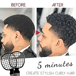 Selalu 2Pcs Twist Combs, Upgraded Hair Brush for Curls - Better Than Sponge for Men and Women (Black)