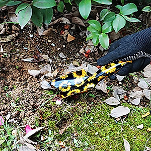 GARTOL Garden Tool Set Sunflower Print 3 Piece Cast-Aluminum Heavy Duty Gardening Tools Kit Includes Trowel, Pruning Shear, Cultivator - Gardening Gift Hand Tools Set for Women Mom Mother's Day