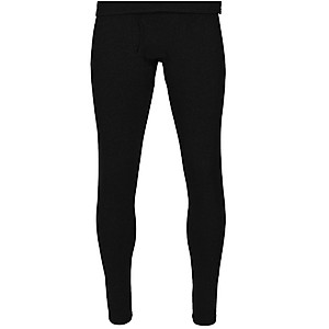 Rocky Men's Thermal Bottoms (Long John Base Layer Underwear Pants) Insulated for Outdoor Ski Warmth/Extreme Cold Pajamas (Black - Medium)