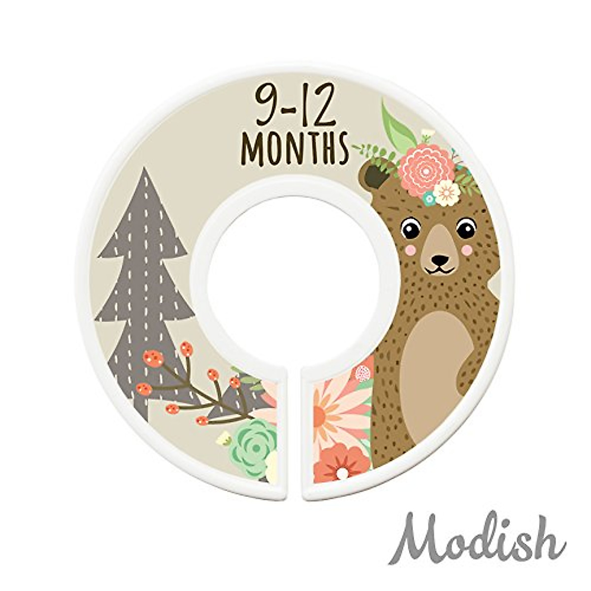 Modish Labels Baby Clothes Size Dividers, Baby Closet Organizers, Size Dividers, Baby Closet Organizers, Closet Dividers, Clothes Organizer, Girl, Woodland, Scandinavian, Nursery, Fox, Bear (Baby)
