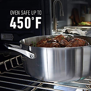 Calphalon 11-Piece Pots and Pans Set, Stainless Steel Kitchen Cookware with Stay-Cool Handles, Dishwasher Safe, Silver