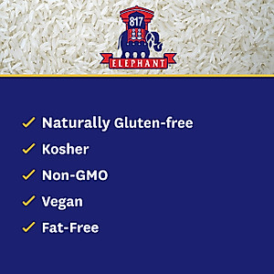 817 Elephant Jasmine Rice White Thai Hom Mali, 15 Lb. Bag
