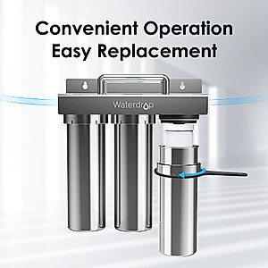 Waterdrop C3 Under Sink Carbon Water Filter, Replacement for TST-UF Ultra-Filtration Under Sink Water Filter System, 1 Pack