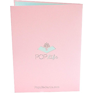 PopLife Blue Dragonfly and Lotus 3D Pop Up Card - Mother's Day, Valentine's Day, Birthday, Thank you, Get Well, Anniversary - for Friends, Sister, Wife, Grandma, Daughter, Girlfriend