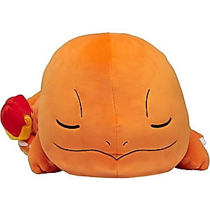 Pokemon Charmander Plush, 18-Inch Plush Toy - Adorable Sleeping Charmander - Ultra-Soft Plush Material, Perfect for Playing, Cuddling & Sleeping - Gotta Catch ‘Em All