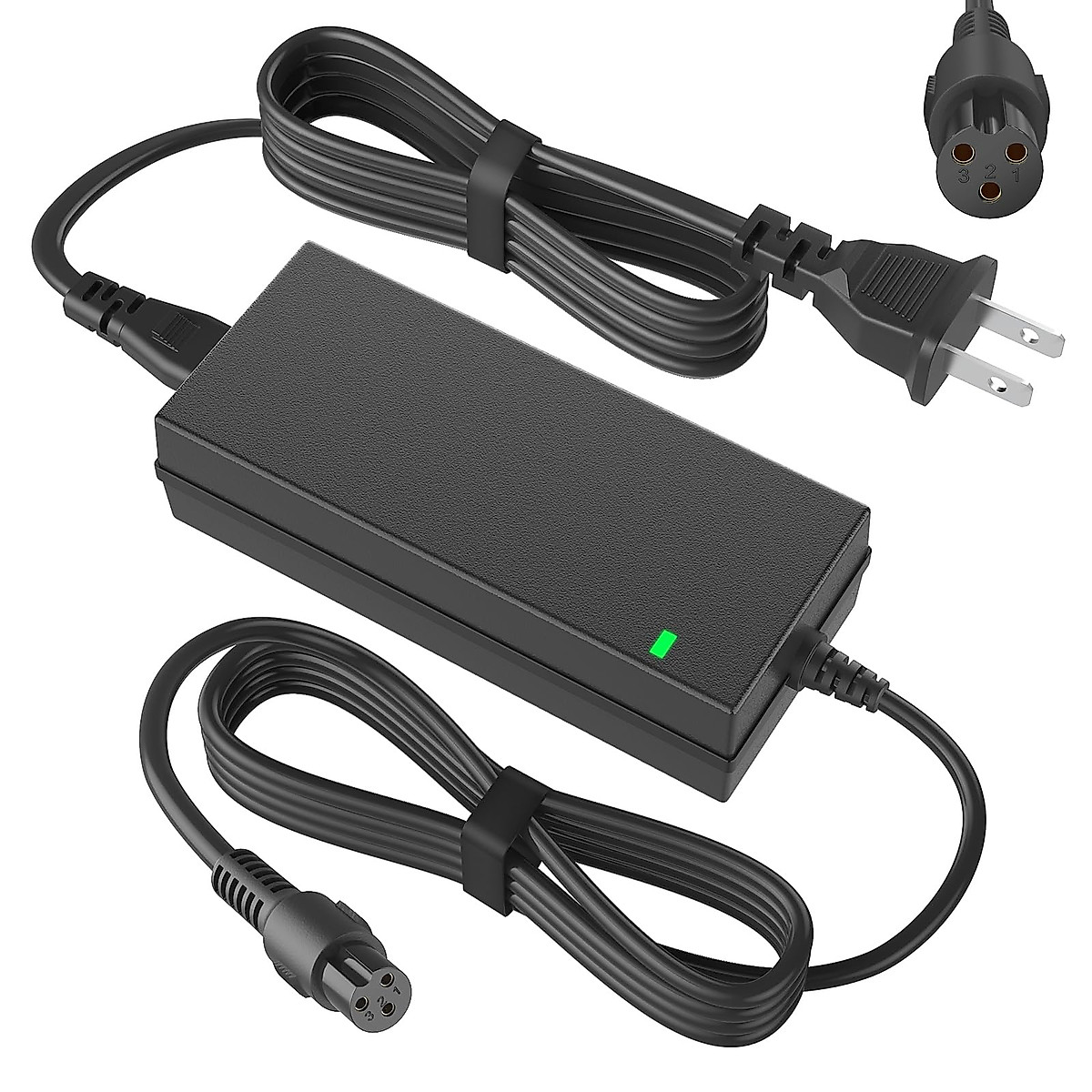 Toeaot 42V 2A Power Adapter with 3-Prong Inline Connector for 36V Pocket Mod,Dirt Quad,and Sports Mod Power Supply Adapter