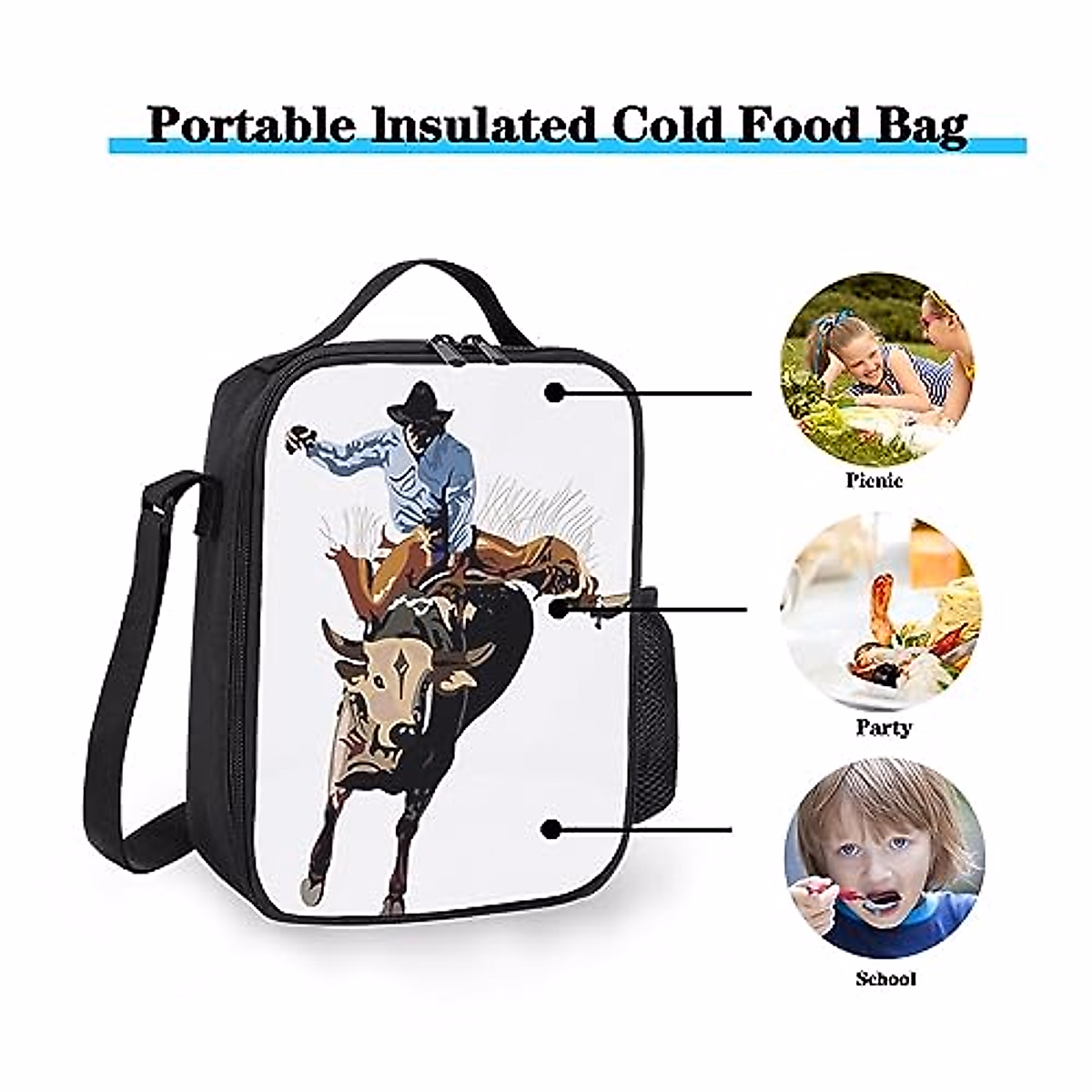 feprena Music Lunch Bags for Women,Musical Notes Instrument Violin Cello,Leakproof Insulated Lunch Box,Reusable Zipper Cooler Tote Bag for Work,Picnic,Camping,Purple Red