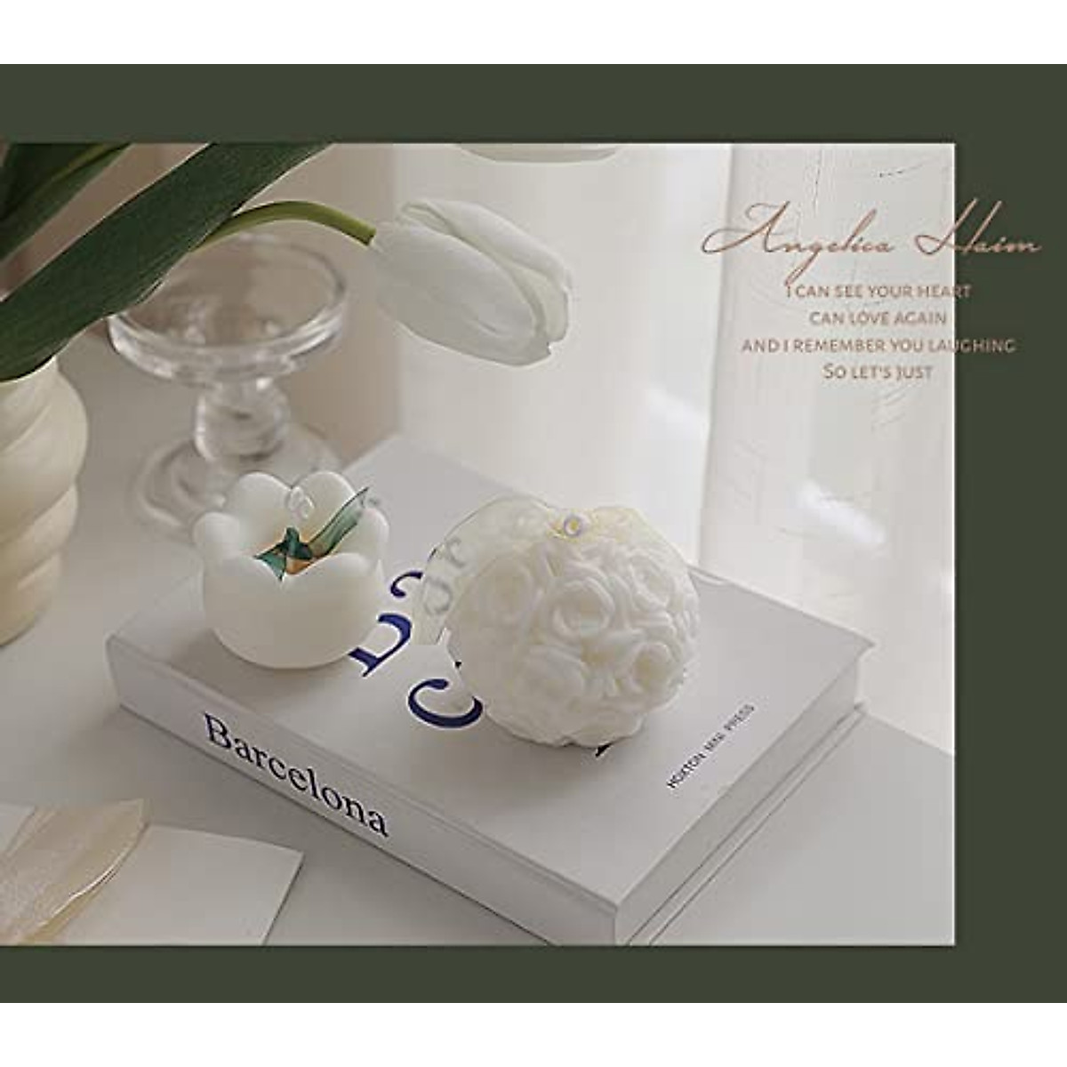 Aroma Candle,140G Hydrangea Onion Flower Shaped Soy Wax Scented Candle for Table Photo Prop Birthday Gift,Prefect for Meditation Stress Relief Mood Boosting Bath Yoga