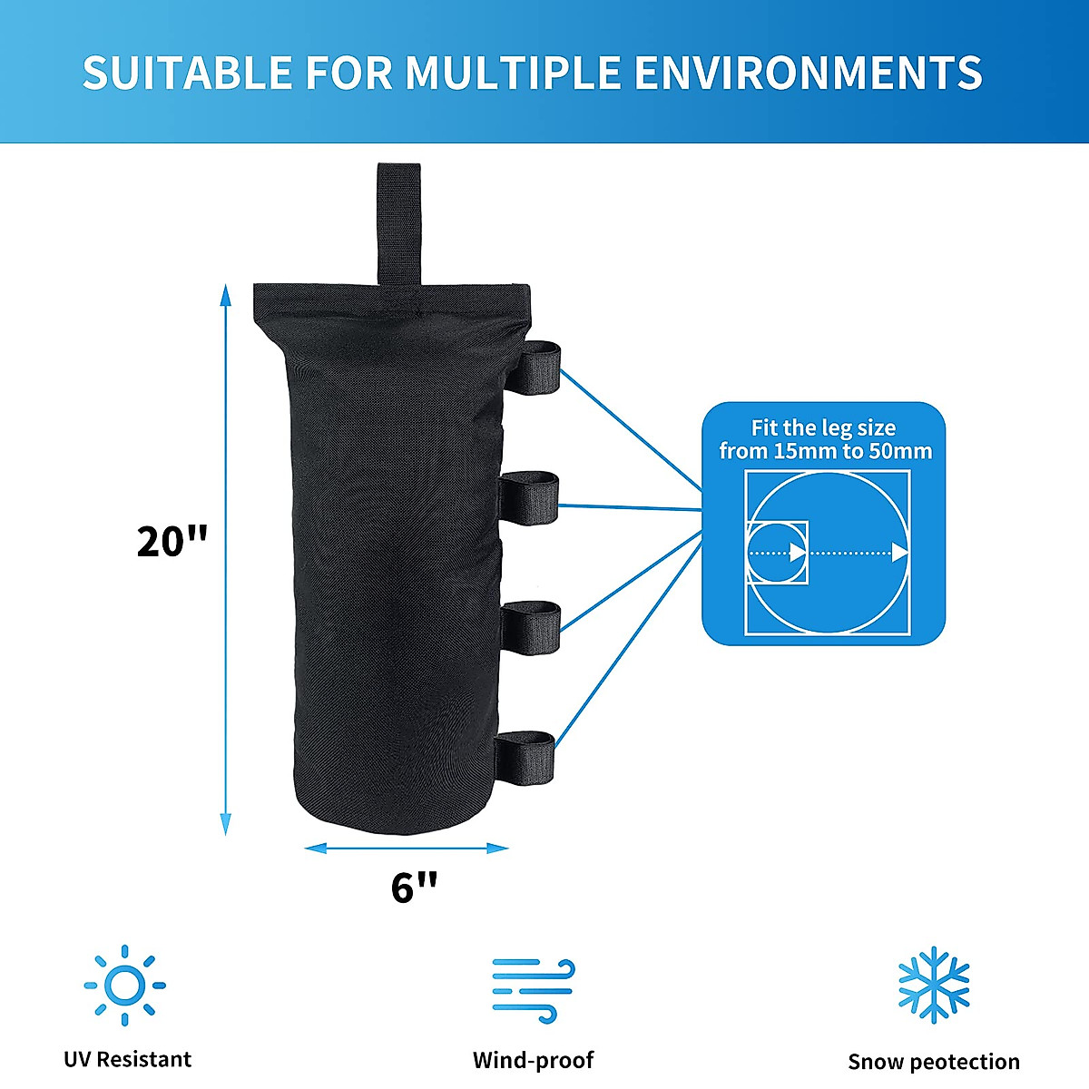 Jorohiker Canopy Weight Bags(120LBS) for Pop up Canopy Tent, Canopy Weights Sand Bags for Instant Outdoor Sun Shelter Canopy/Patio Umbrella,Set of 4