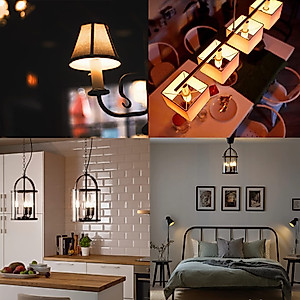 Sunaiony E26 Frosted Candelabra Bulb 40 Watt Equivalent LED Chandelier Light Bulbs, 2700K Warm White Medium Base 4W Dimmable LED Candle Light Bulbs, Frosted Glass Flame Tip Shape,6 Pack