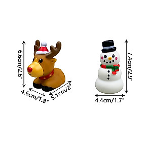 Jofan 6 Pack Christmas Light Up Bath Toys Christmas Toys for Kids Toddlers Boys Girls Christmas Stocking Stuffers Party Favors Gifts