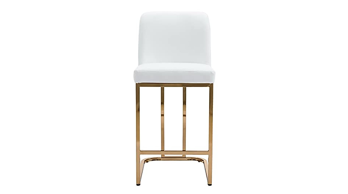 Shop BESTANO Mid-Century Modern Gold Bar Stools – Stylish & Comfortable