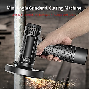 ALUNYAN Cordless Angle Grinder 4 Inch Hand Grinder 9000RPM with with 6000 MAh Lithium Battery& Charger for Cutting and Grinding Wood and Metal.