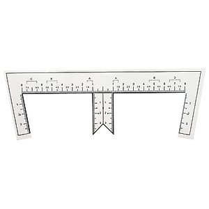 50pcs Disposable Eyebrow Ruler Stencils with Eyebrow Shape for Microblading Permanent makeup Tattoo Eyebrow design Eyebrow Mapping Ruler (Model B-50pcs)