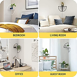 STRONA Black Corner Wall Shelf 9.8" - Wall Mount Hanging Corner Shelf Maximizes Living Space, Small Floating Corner Shelf for Plants, Modern Metal Black Corner Shelves Floating