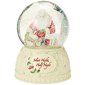 Enesco 6001401 Heart Of Christmas Silent Night Snow Globe Waterfall, 5.71", Multicolor