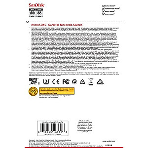 SanDisk 64GB microSDXC UHS-I card for Nintendo Switch - SDSQXAT-064G-GN6ZA