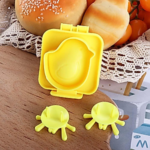 Boiled Egg Mould,Plastic Egg Shaper 3D Cute Chicken Shape Egg Tool Creative Egg Cup Holder Stand Breakfast Rice Ball Lunch Mould Kitchen Gadget