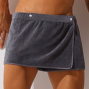 HKESS Men Wearable Bath Towel Soft Microfiber Magic Sexy Man Swimming Short Pants Blanket Beach Towels,Blue