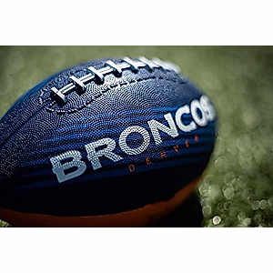 Rawlings NFL Downfield Youth Size Football with 5X HD Grip, New Orleans Saints