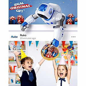 Ruko 1088 Smart Robots for Kids, Large Programmable Interactive RC Robot with Voice Control, APP Control, Present for 4 5 6 7 8 9 Years Old Kids Boys and Girls