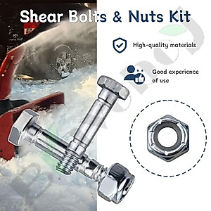 12 Pack 710-0890 Shear Pins With Nuts Compatible with MTD Craftsman Cub Cadet Troy-Bilt Snowblower 910-0890A 7100890 9100890 - 710-0890A Shear Bolt 5/16-18 x 1.5, Fits Two-Stage Snow(2004 & Prior)