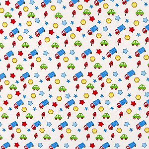 SheetWorld 100% Cotton Percale Extra Deep Fitted Portable Mini Crib Sheet 24 x 38 x 5.5, Baby Cars & Trucks, Made in USA