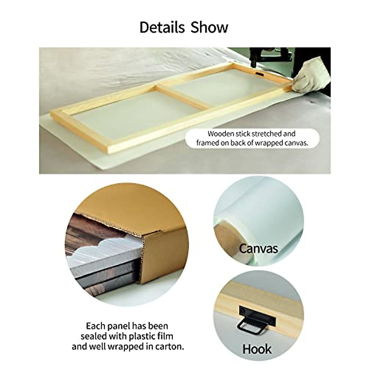 Yeawin Buddha Wall Art The Picture Print On Canvas 3 Panels Modern Artwork The Canvas for Home Living Dining Room Kitchen(Wrapped Canvas Wall Art,Ready to Hang)